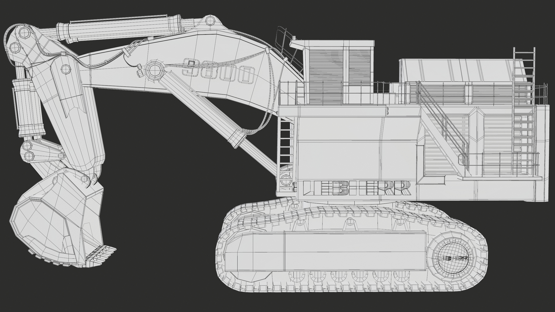 3D model excavator liebherr r9800 - TurboSquid 1712476