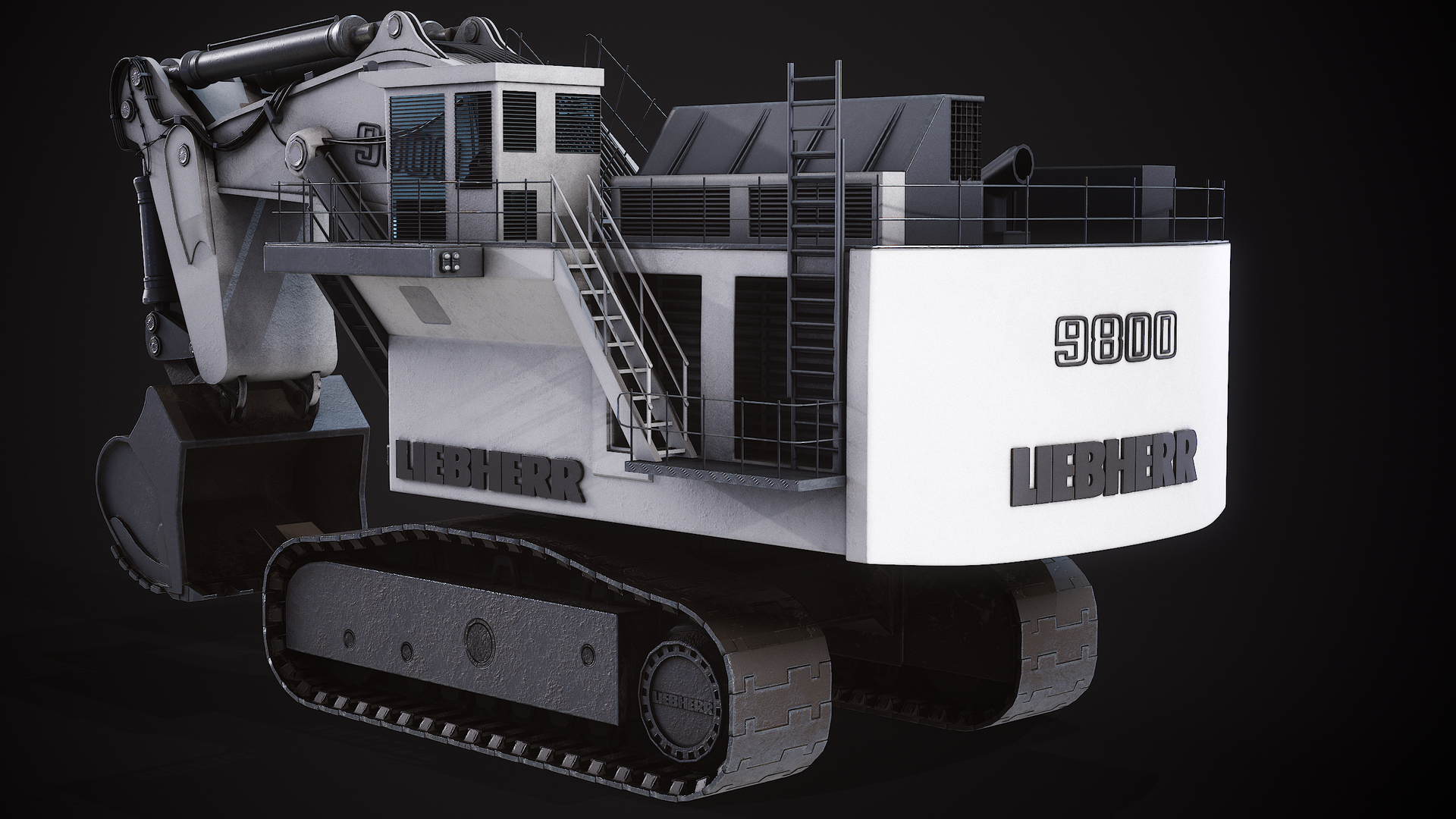 3D model excavator liebherr r9800 - TurboSquid 1712476