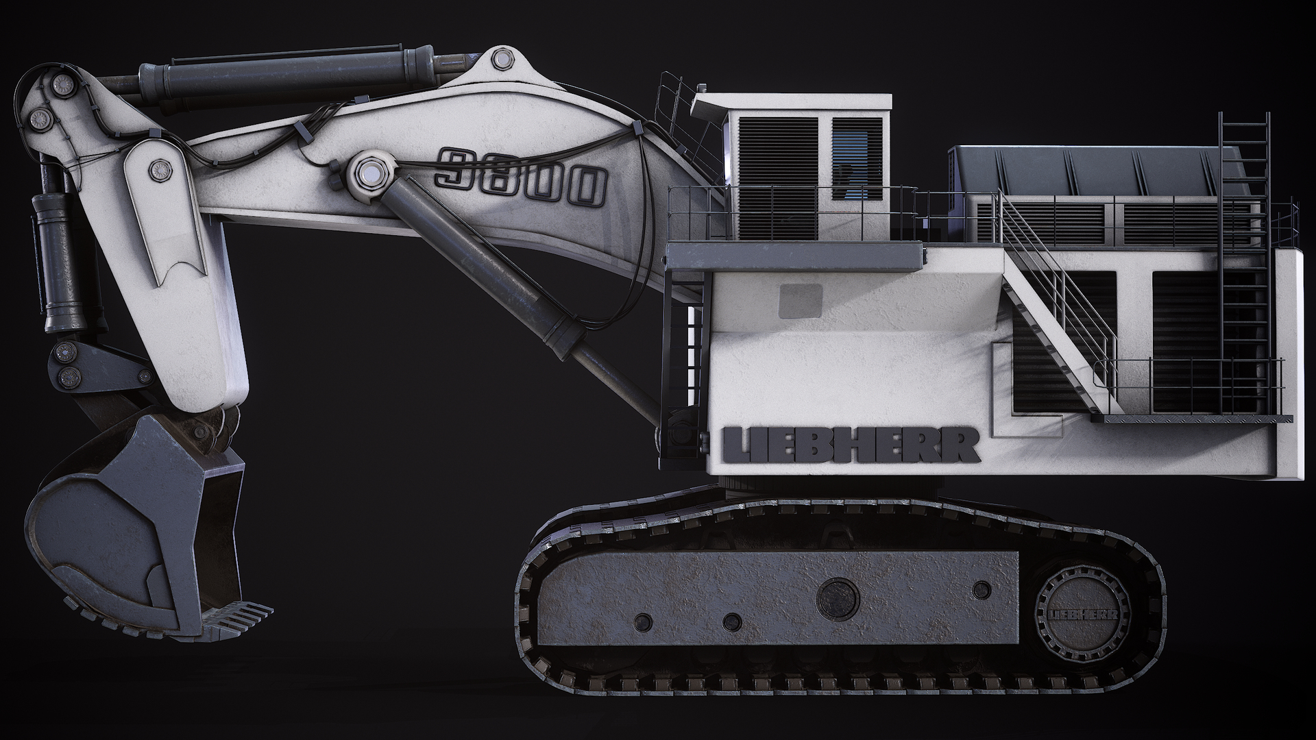 3D model excavator liebherr r9800 - TurboSquid 1712476