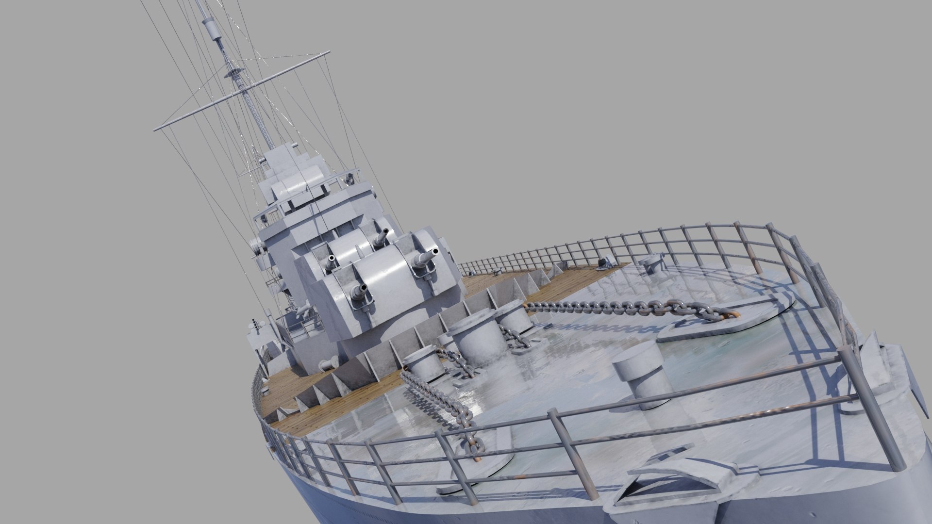 3D Model Photorealistic Ajax Battleship - TurboSquid 2267481