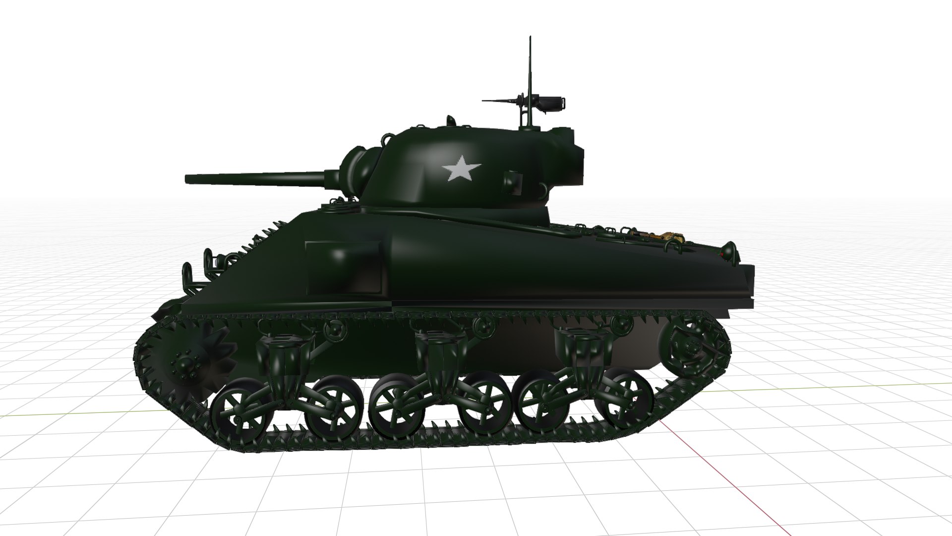 M4 Sherman Tank Model - TurboSquid 2103092