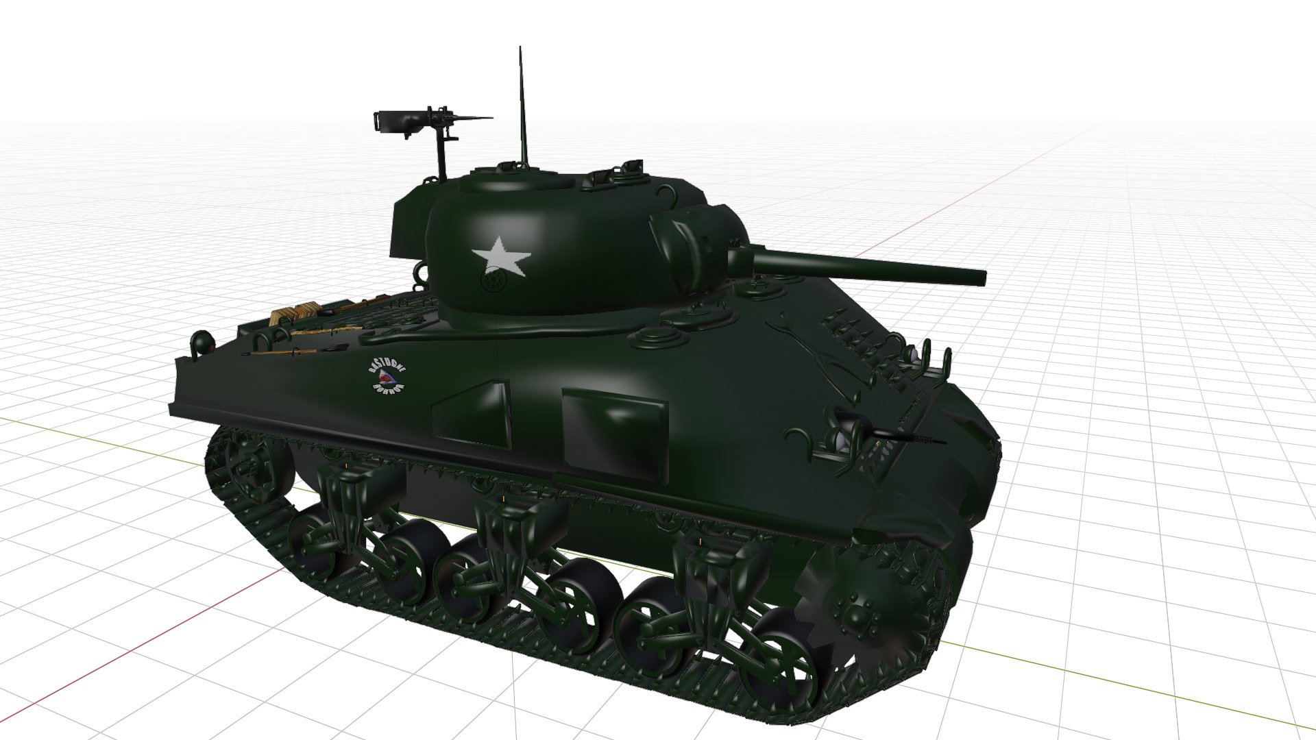 M4 Sherman Tank Model - TurboSquid 2103092