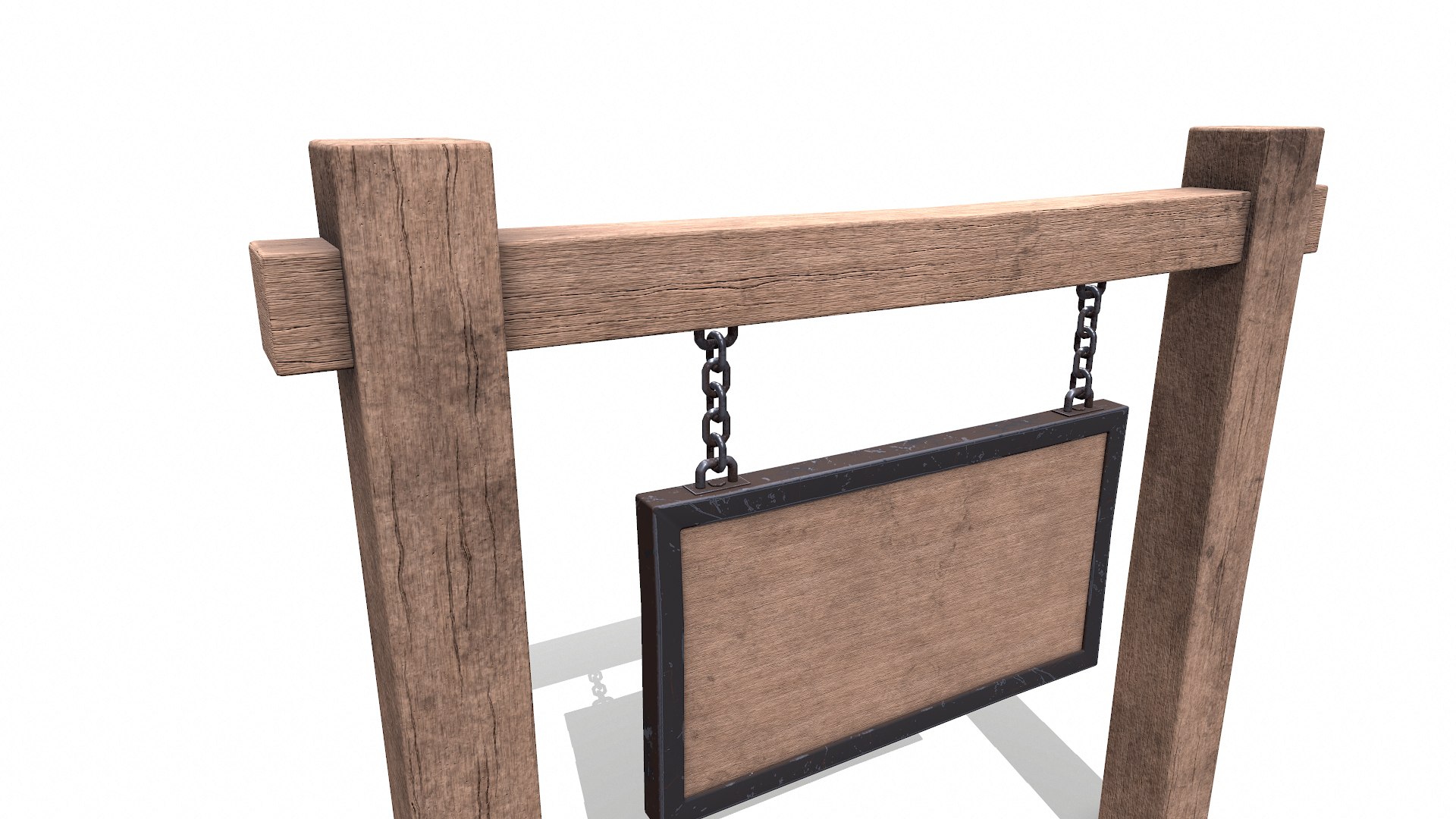 Free 3D Old Medieval Sign Board Low-poly PBR - TurboSquid 2330025