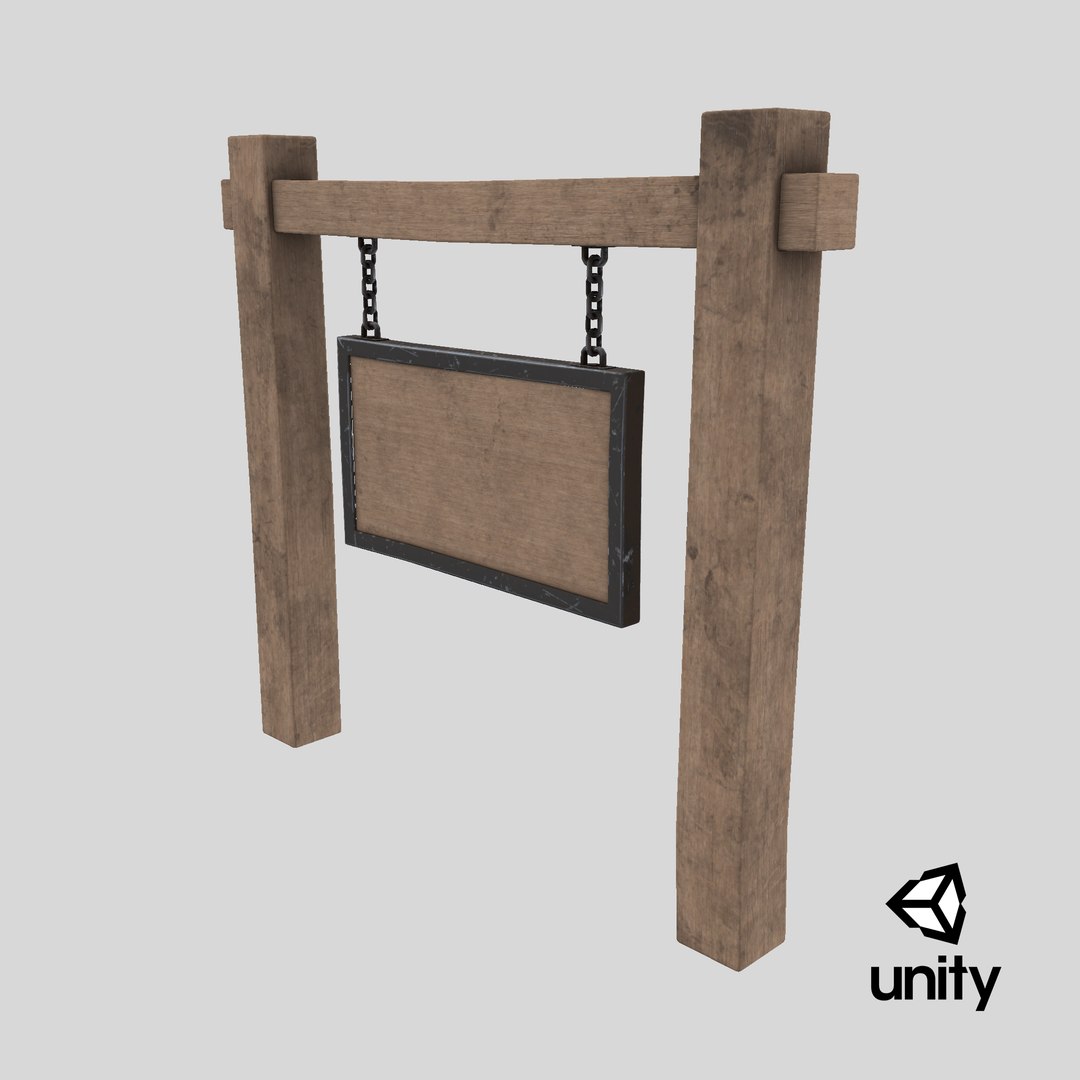 Free 3D Old Medieval Sign Board Low-poly PBR - TurboSquid 2330025