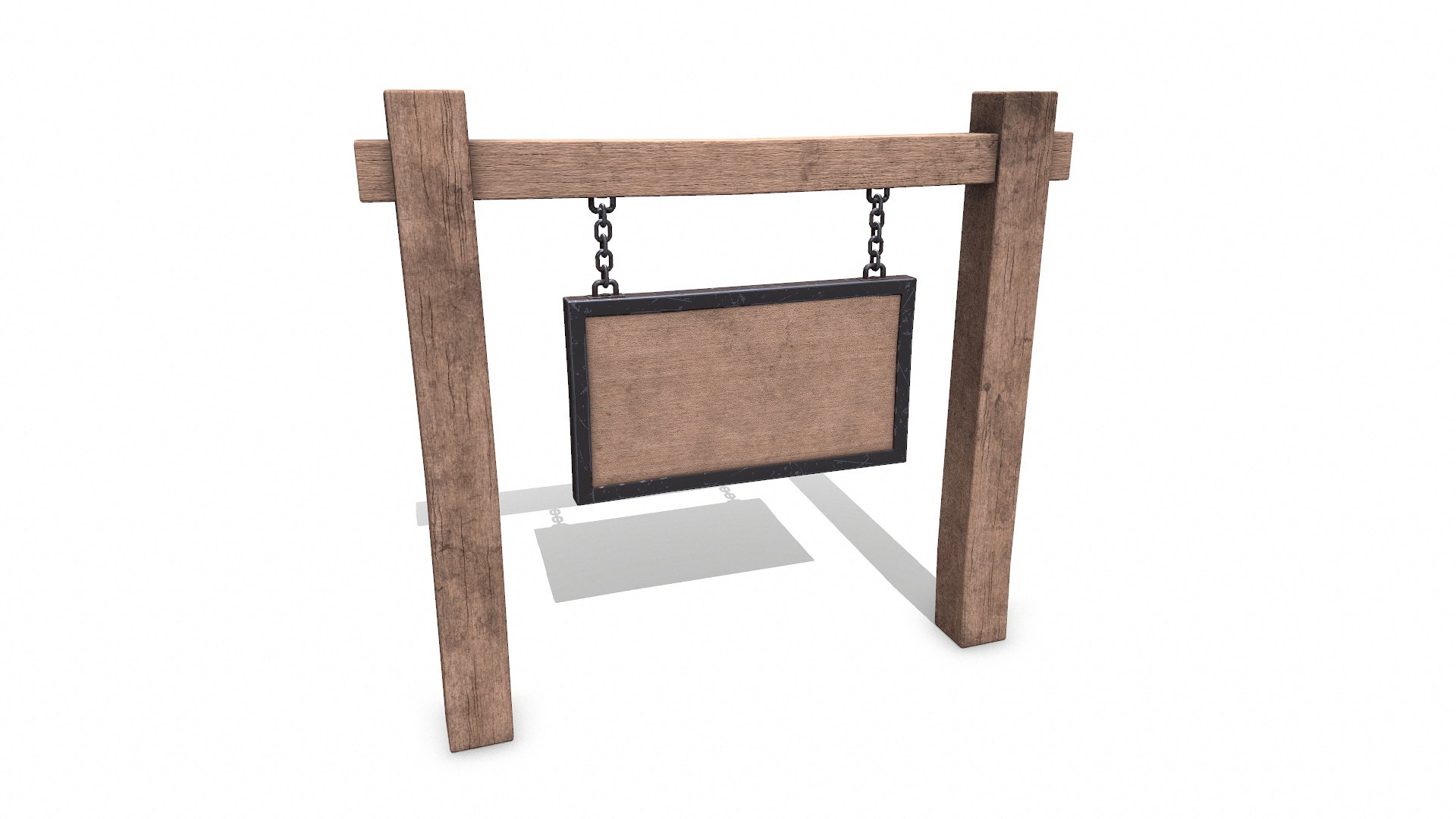 Free 3D Old Medieval Sign Board Low-poly PBR - TurboSquid 2330025