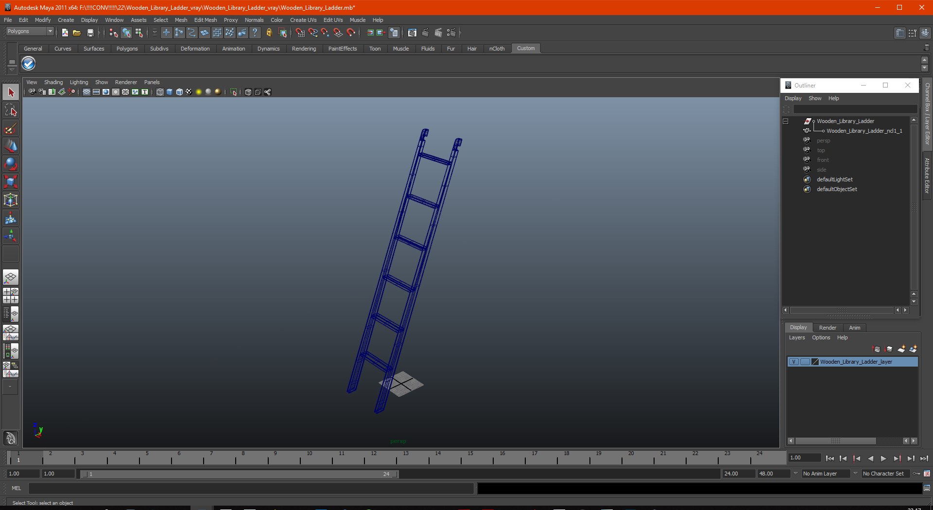 Wooden Library Ladder Wood 3D Model - TurboSquid 1487038