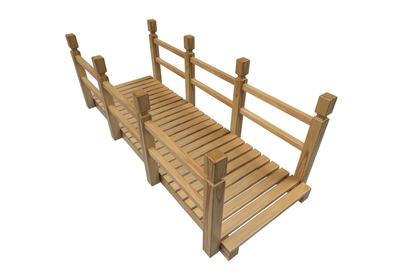 Wooden Bridge Model - TurboSquid 1965367