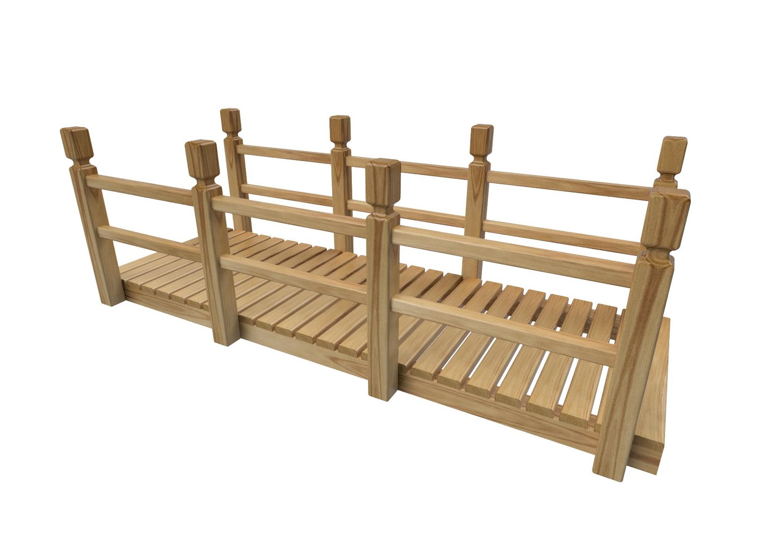 Wooden Bridge Model - TurboSquid 1965367