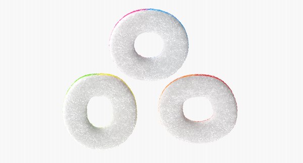 realistic sugar gummy rings obj