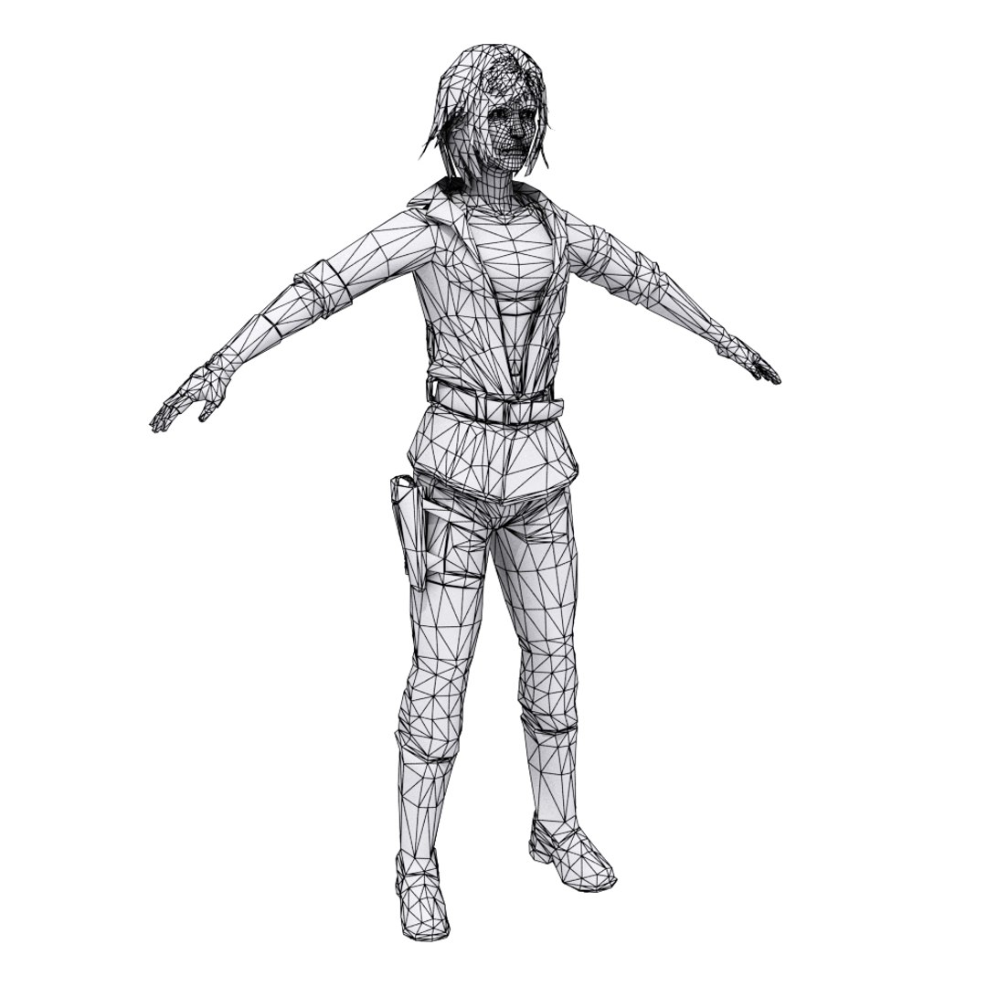 3d Model Partisan Girl Face