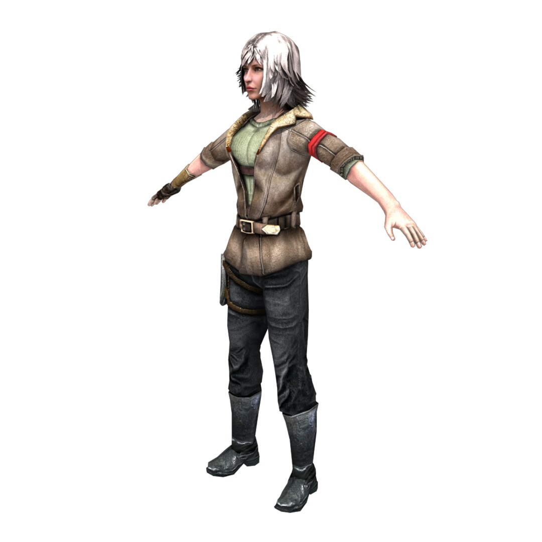 3d Model Partisan Girl Face