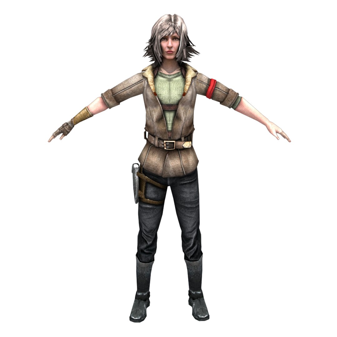 3d Model Partisan Girl Face