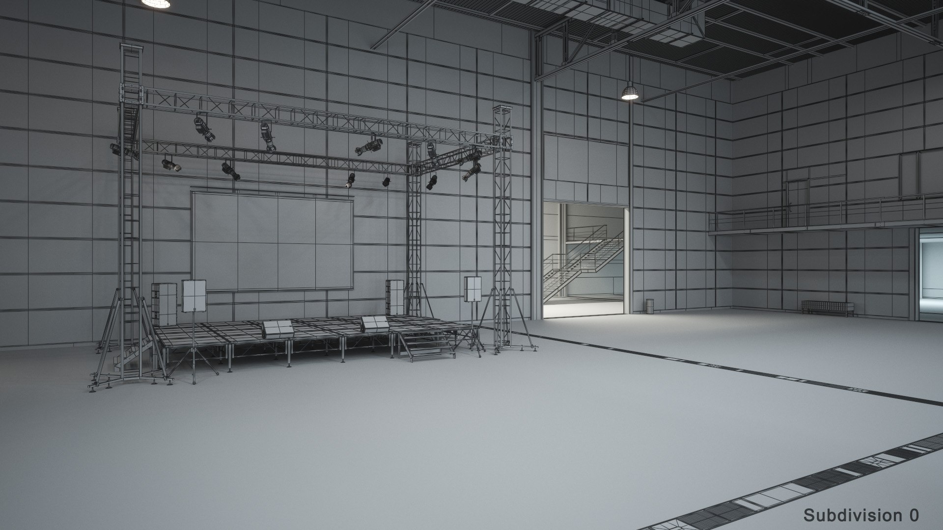 3D Model Exhibition Hall - TurboSquid 1607729