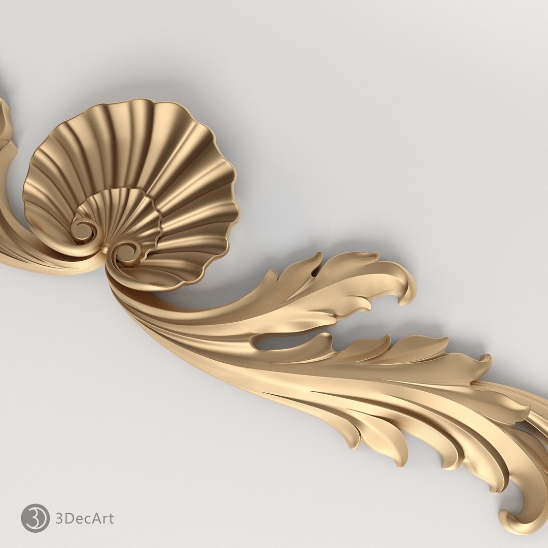 Carved Scroll Cnc 3d Model