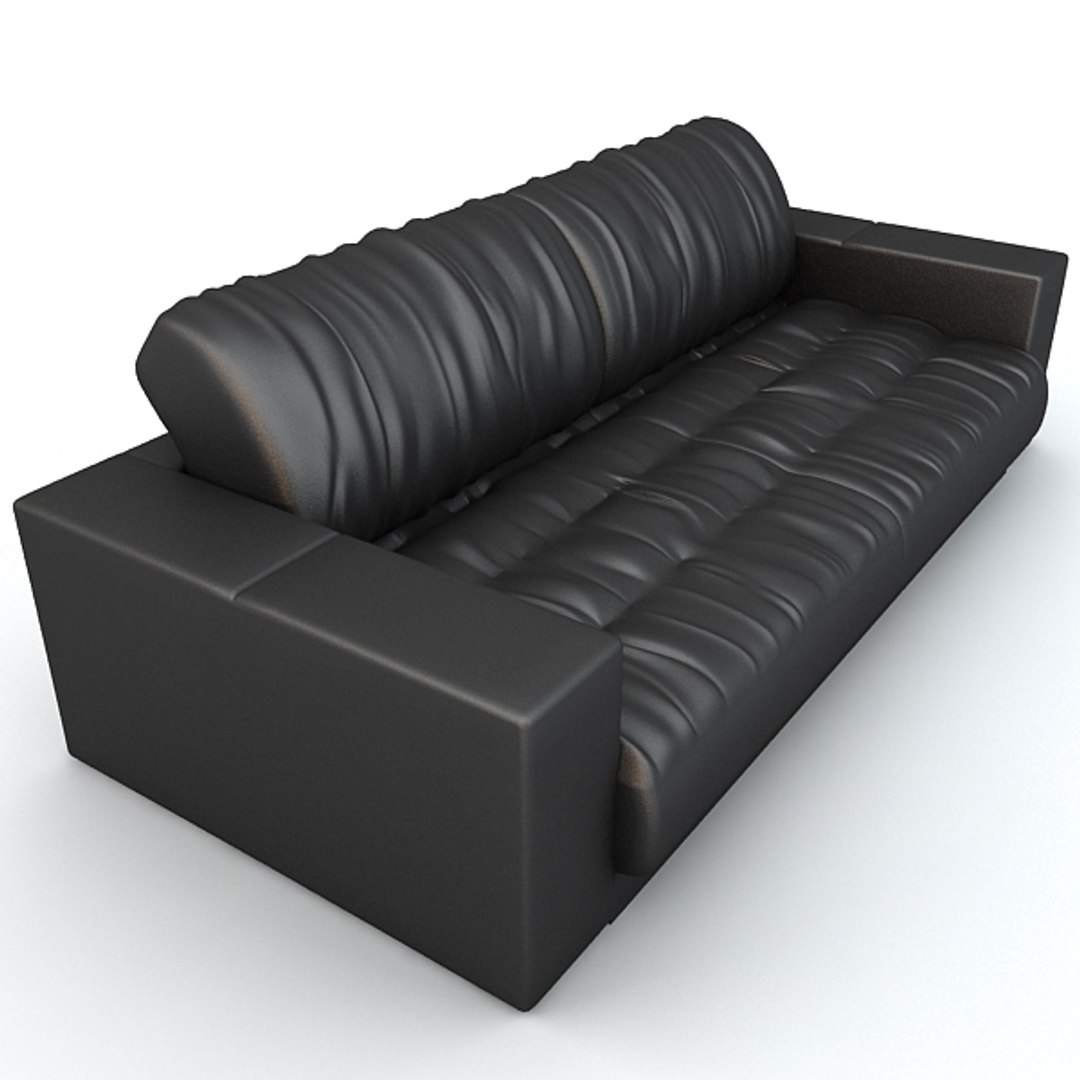 3d Model Leather Sofa