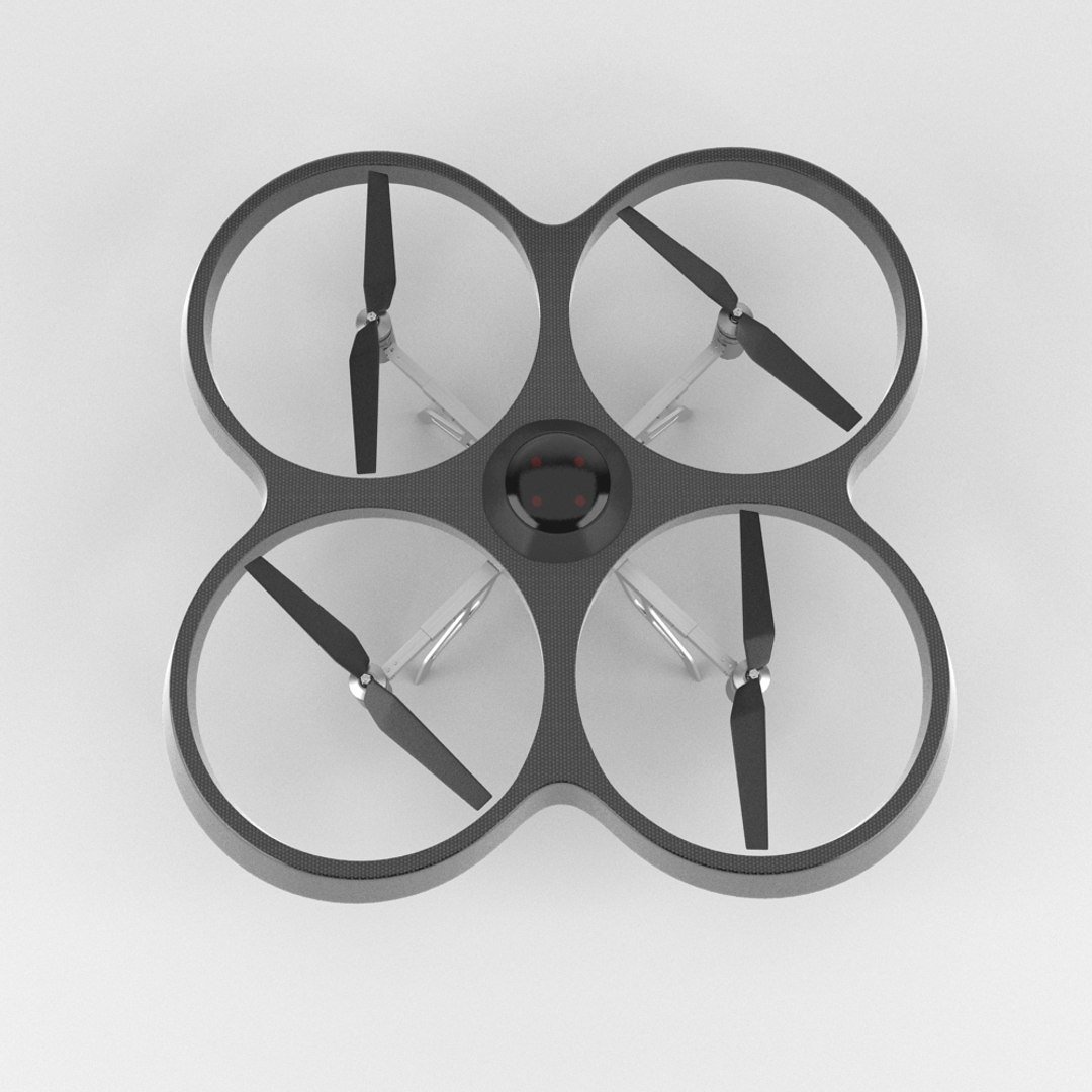 quadcopter realistic 3d model