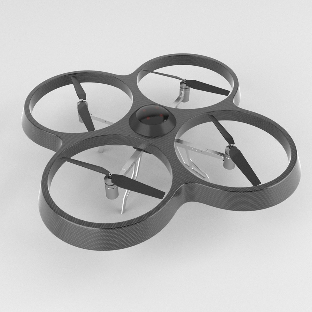 quadcopter realistic 3d model