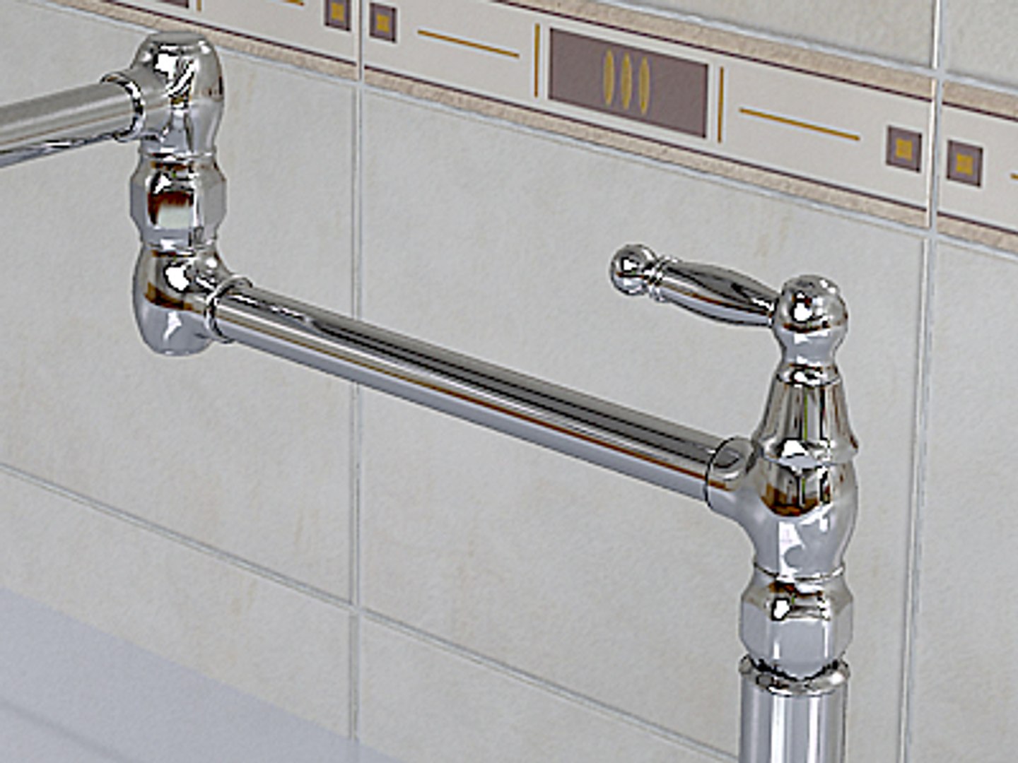 3d model brasstech polished chrome