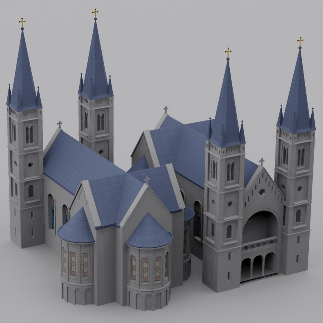 Christian Catholic Church 3d Model