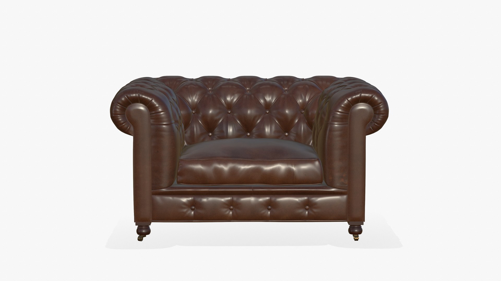 3D Leather Chesterfield Single Chair - TurboSquid 1868520