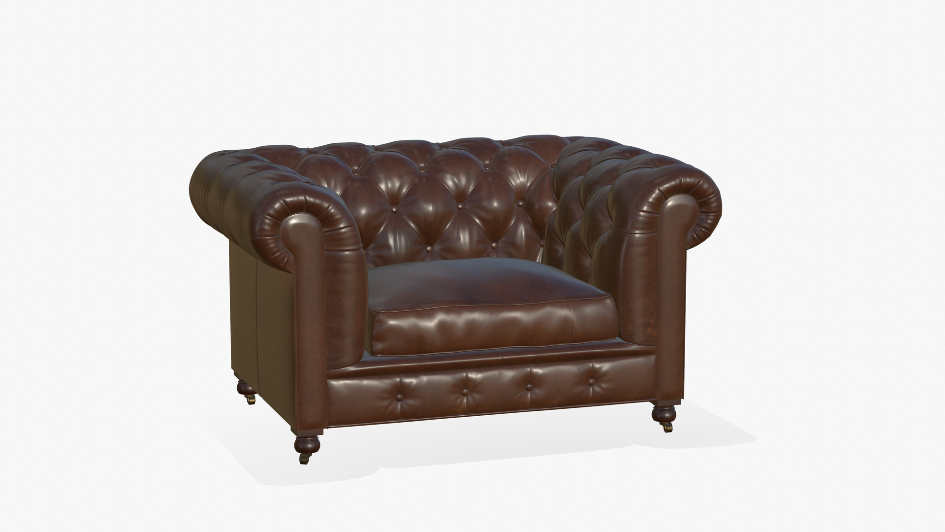 3D Leather Chesterfield Single Chair - TurboSquid 1868520
