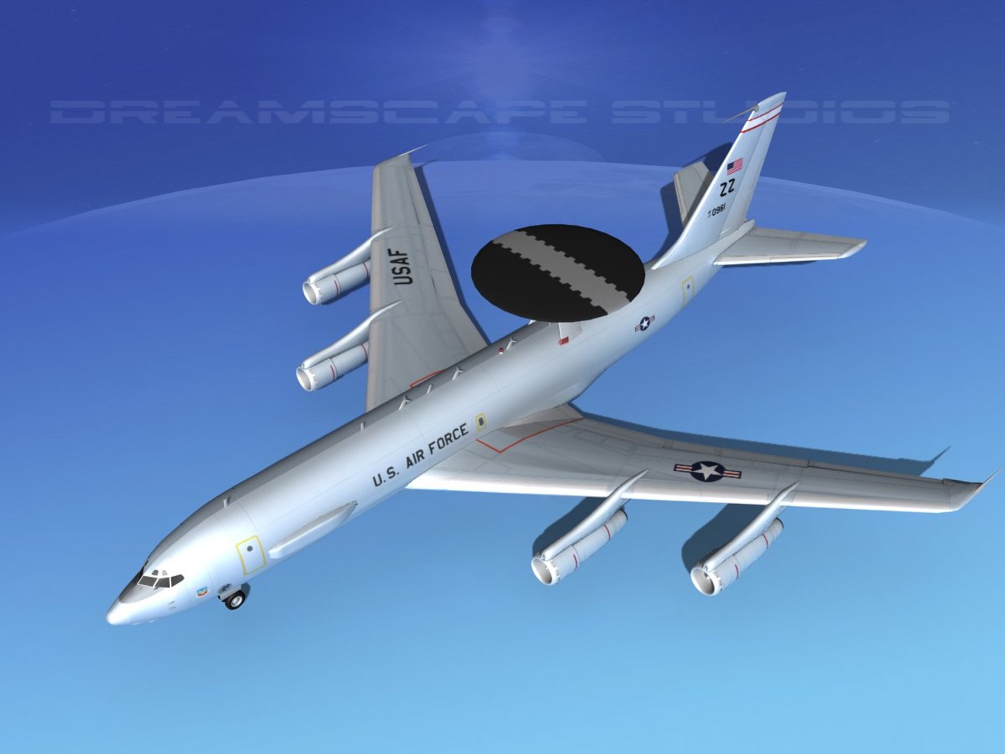 3d Model Boeing E-3 Sentry