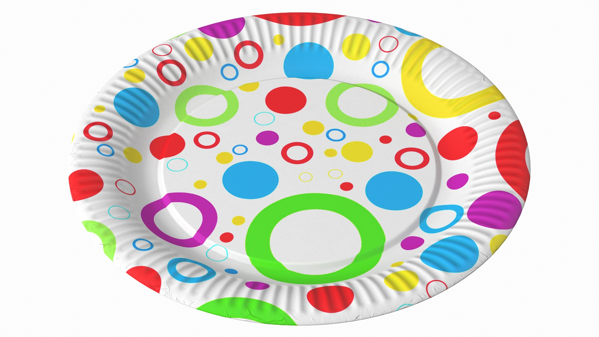 3D Colored Circles Paper Plate model - TurboSquid 2049092