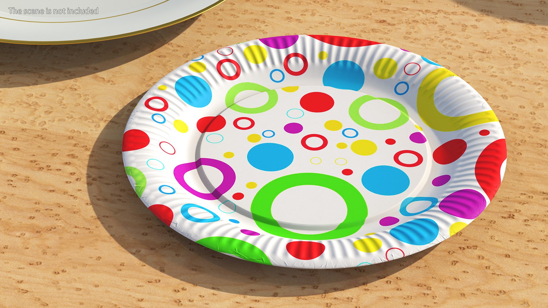 3D Colored Circles Paper Plate model - TurboSquid 2049092