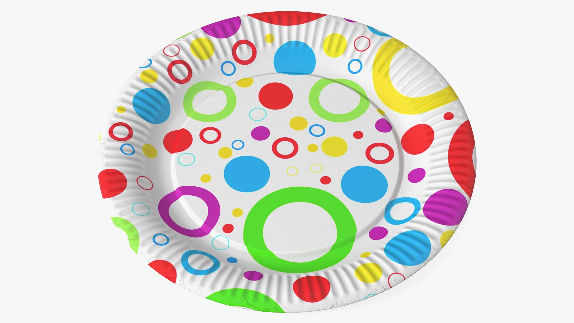 3D Colored Circles Paper Plate model - TurboSquid 2049092