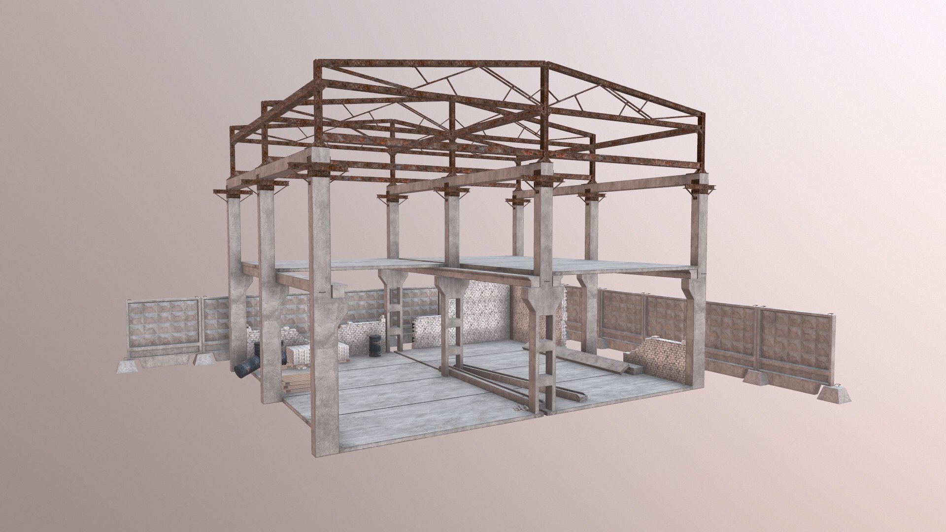 Bilding Site Collection Low-poly 3D Model 3D Model - TurboSquid 2097628