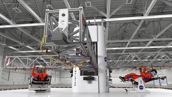 NASA 宇航员在微重力模拟器中训练3D模型 - TurboSquid 2151671