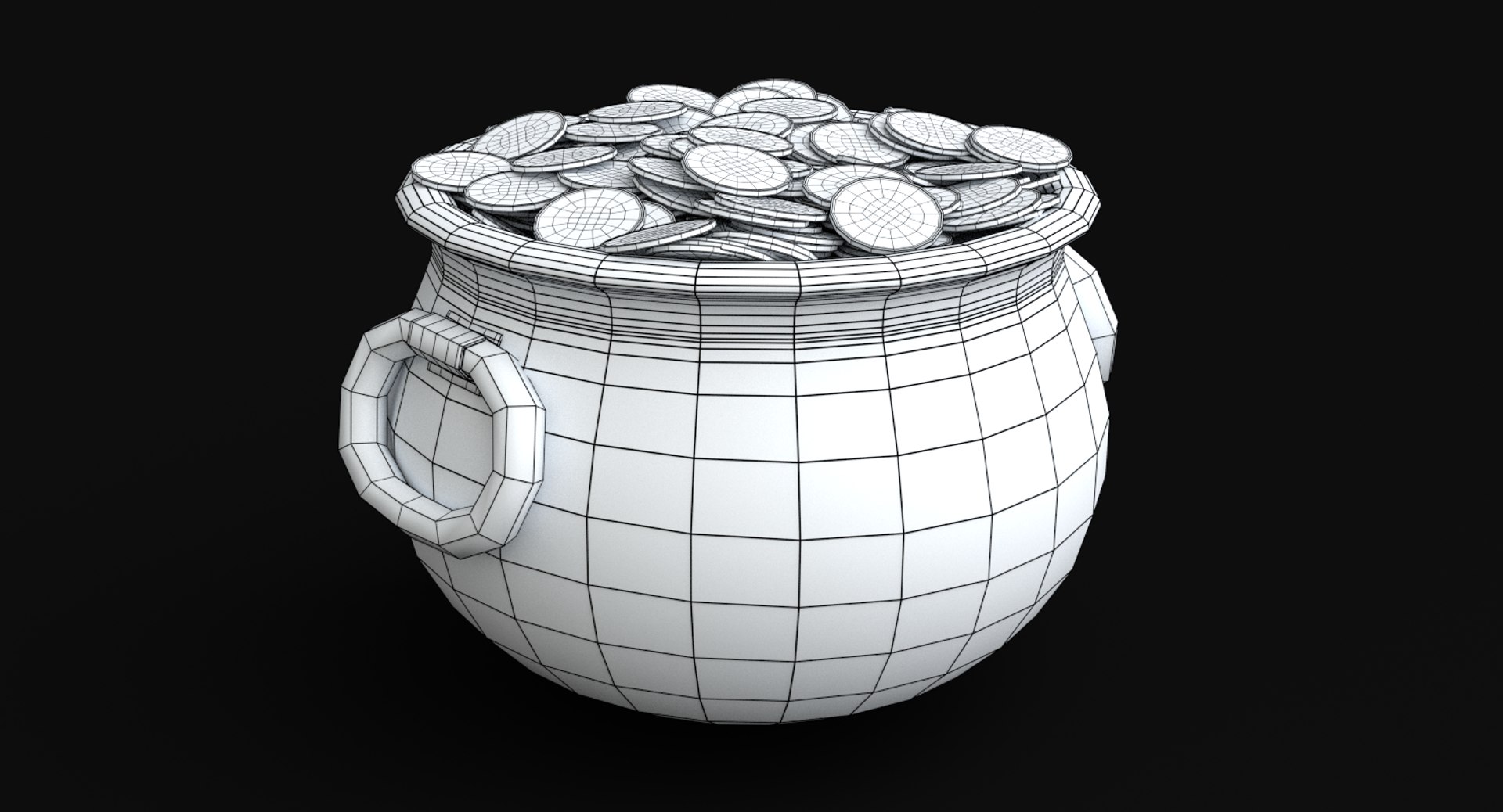 3d Pot Gold Model