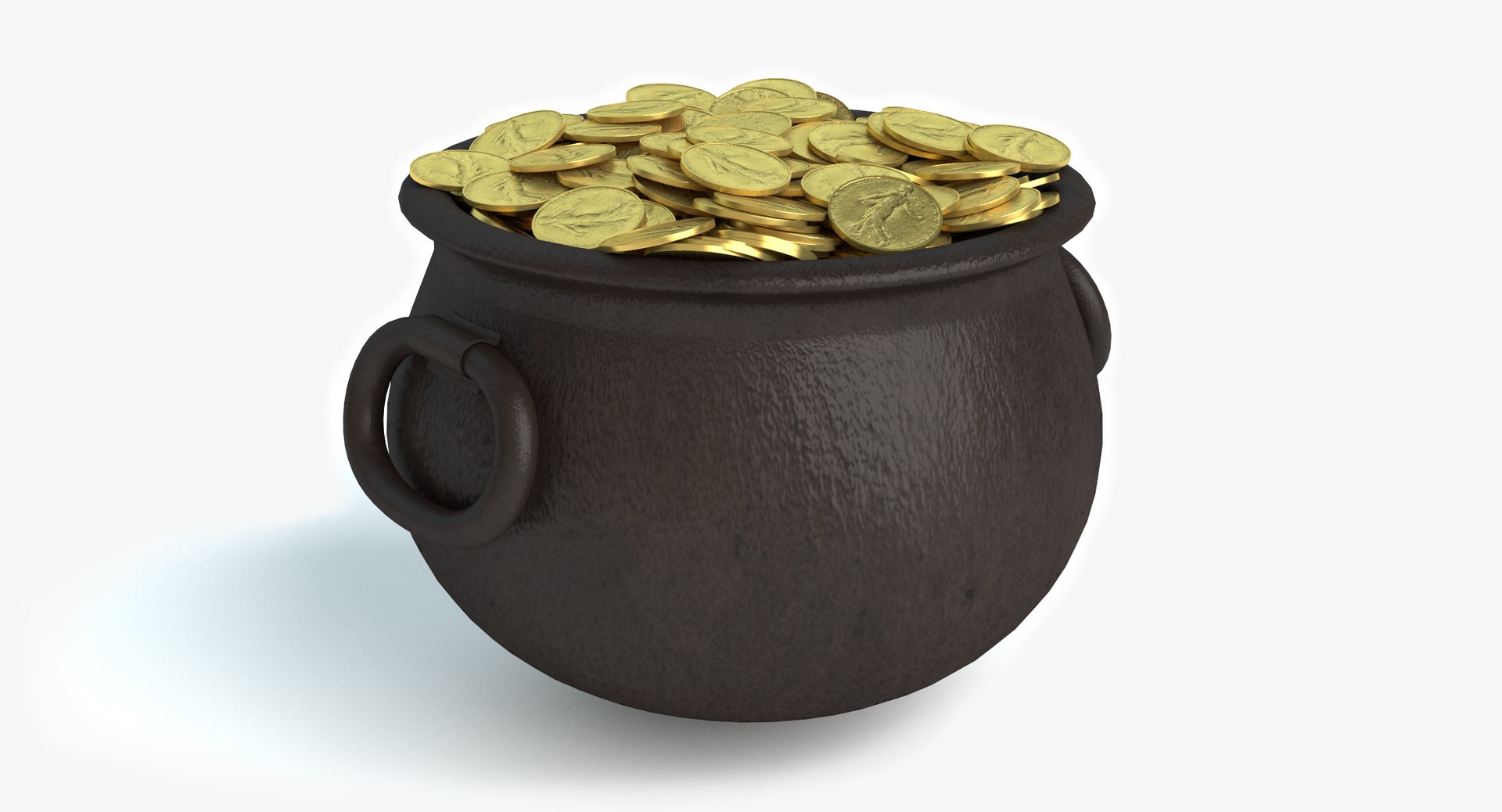 3d Pot Gold Model