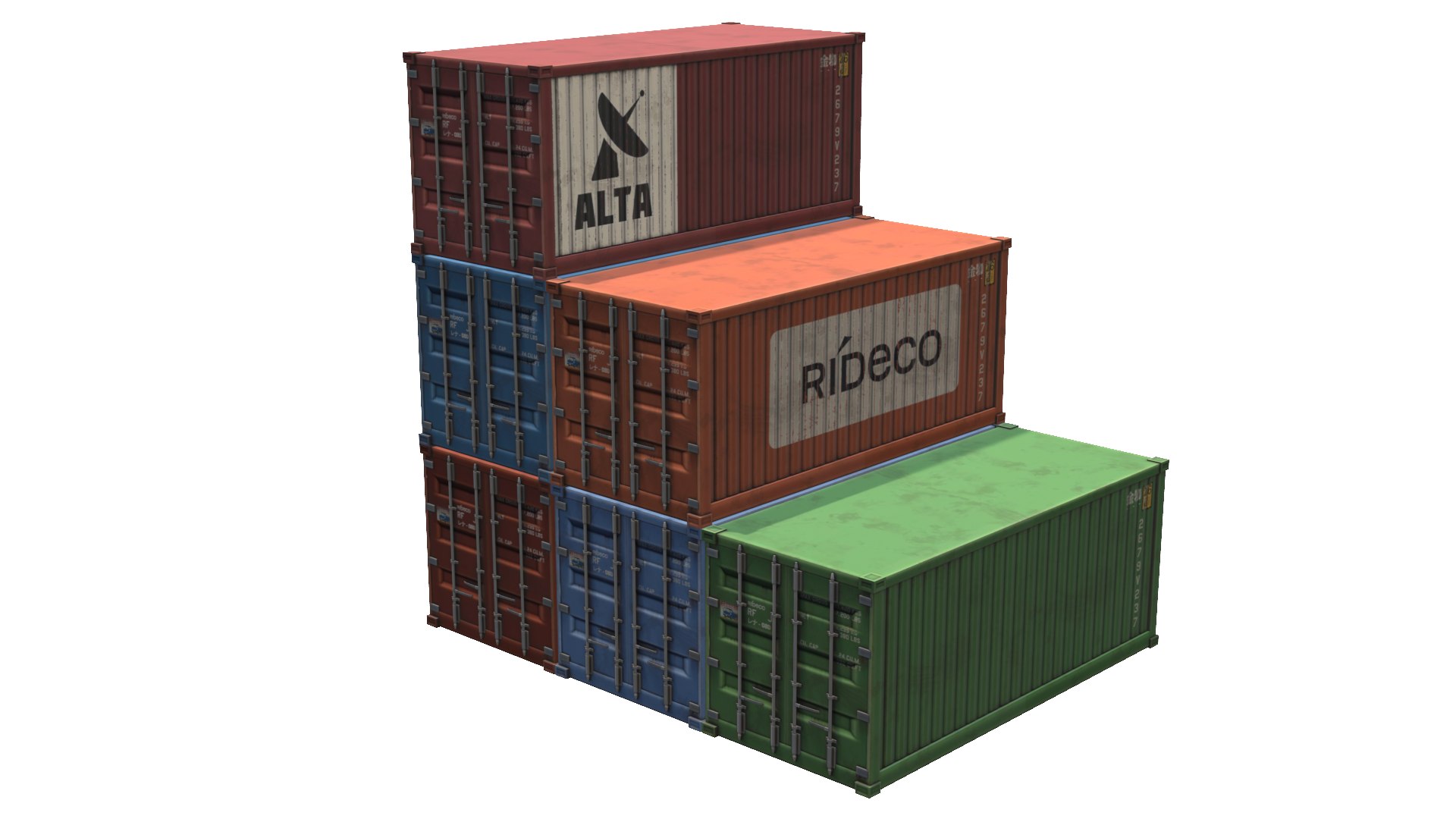 3D Model Container Pack - TurboSquid 2375940