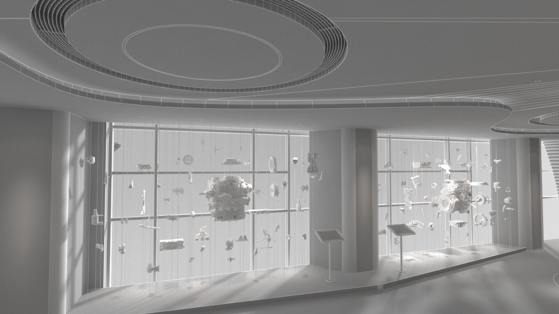 Exhibition Hall model - TurboSquid 2113678