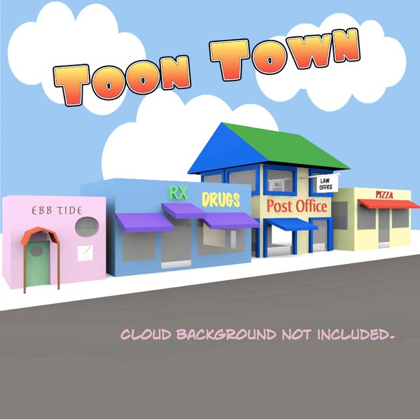 toon town 3d model