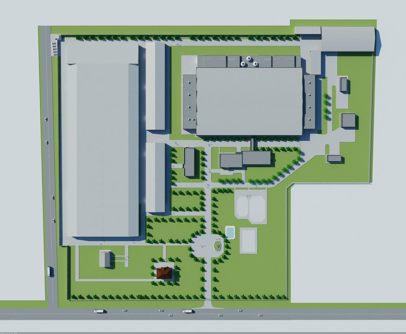 Building Warehouse Factory 3D Model - TurboSquid 1541925