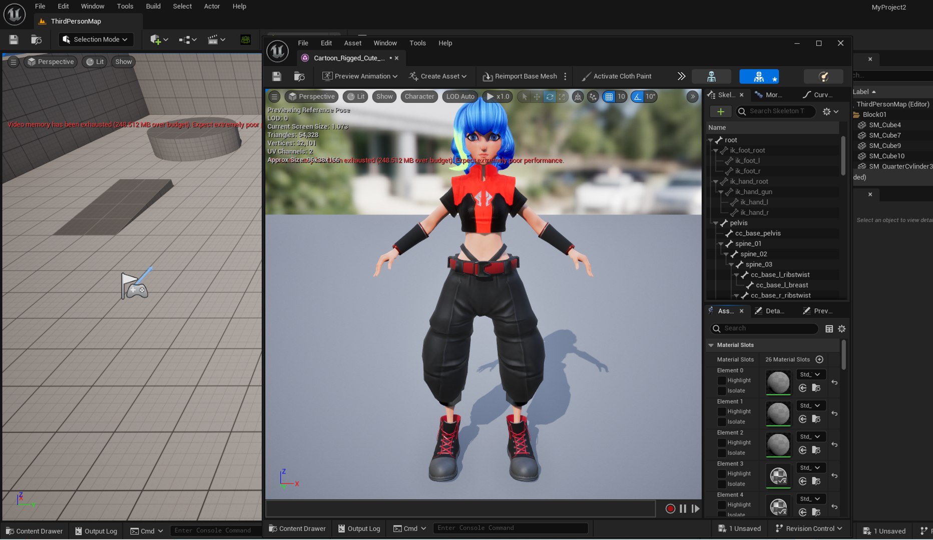 Cartoon Rigged Cute Dance Girl-Avaya Character 3D Model 3D Model ...