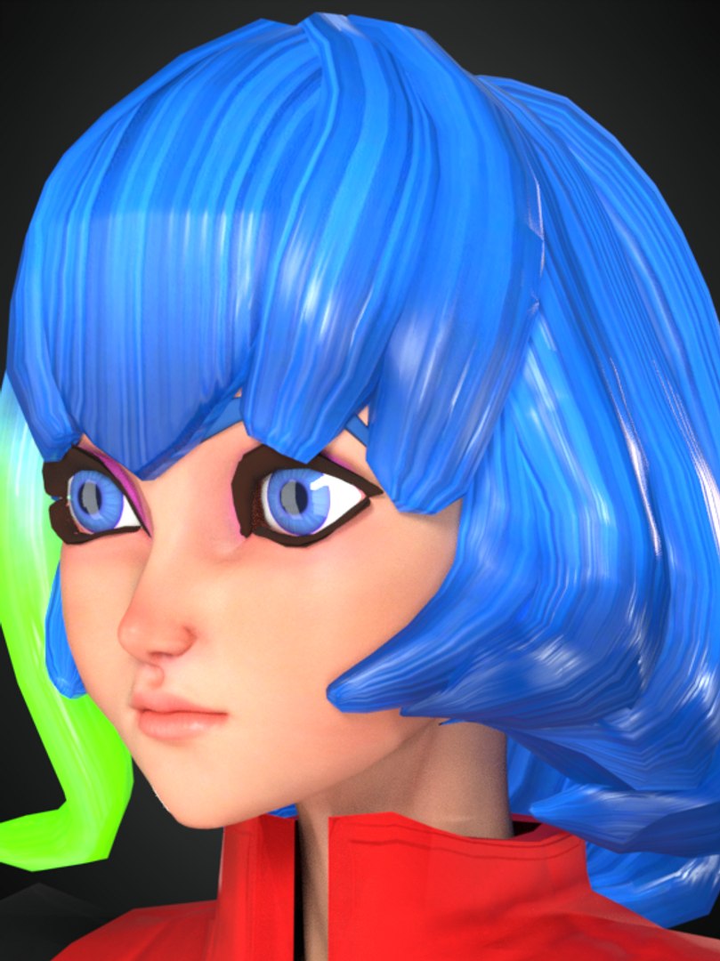 Cartoon Rigged Cute Dance Girl-Avaya Character 3D Model 3D Model ...