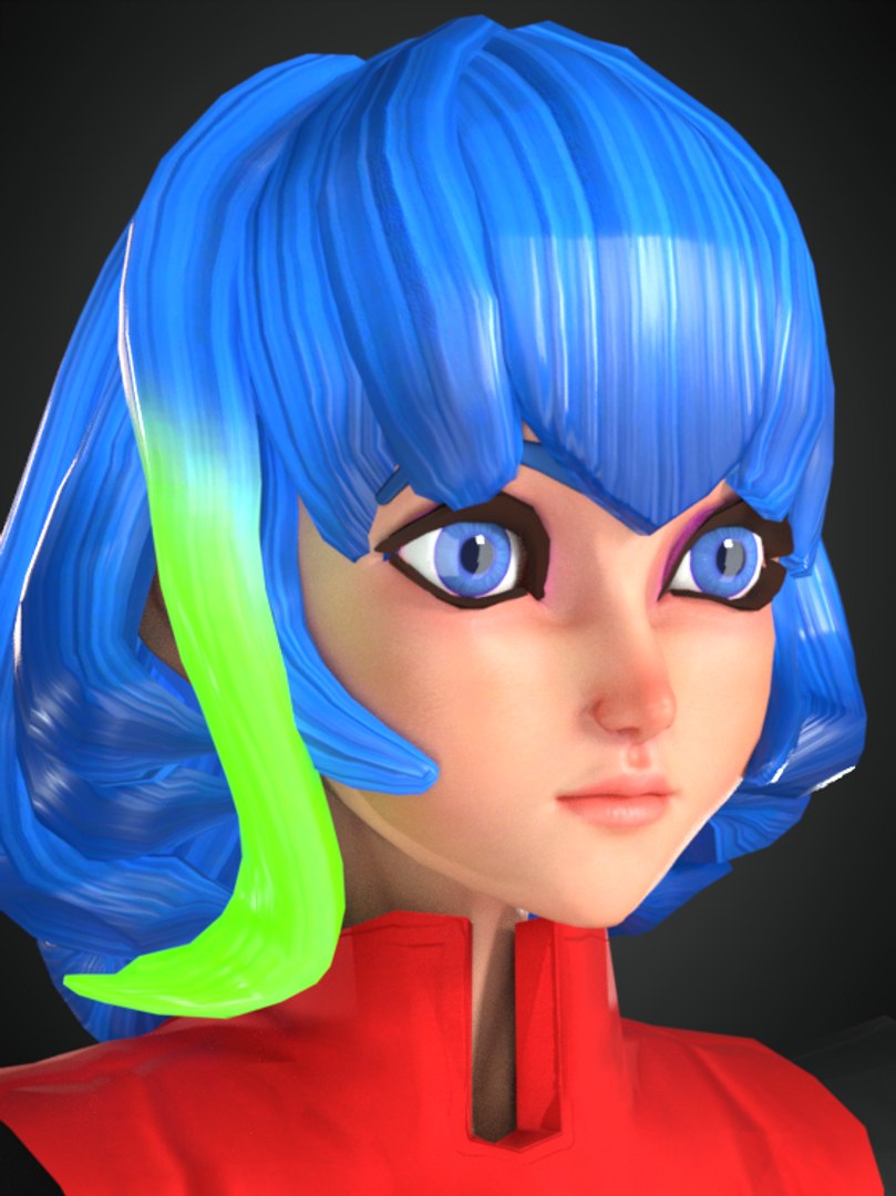 Cartoon Rigged Cute Dance Girl-Avaya Character 3D Model 3D Model ...