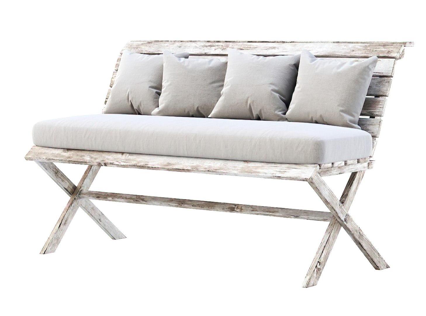 Eric Wooden Garden Bench 3D Model - TurboSquid 1997933