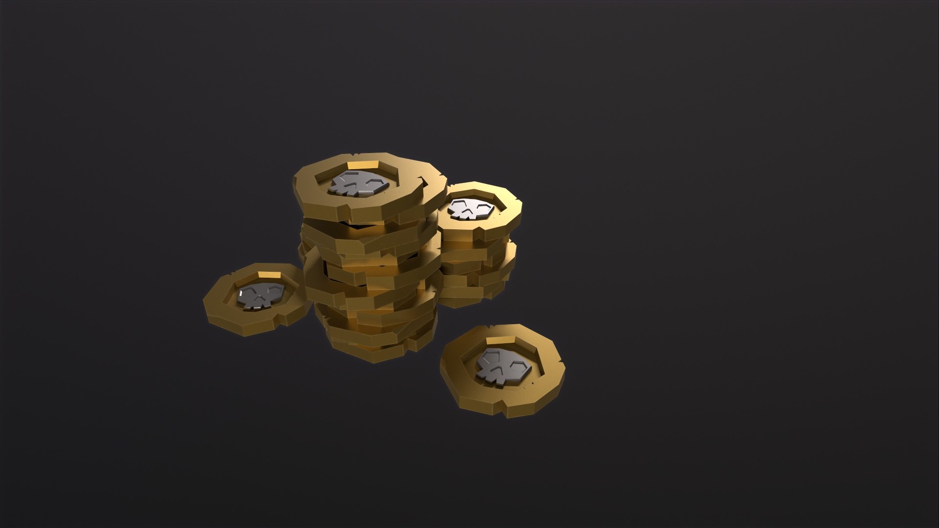 Stylized Pirate Coin 3D Model - TurboSquid 2124866