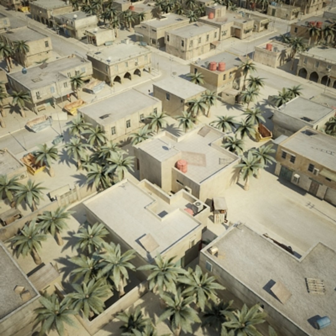 3d model large arab city street