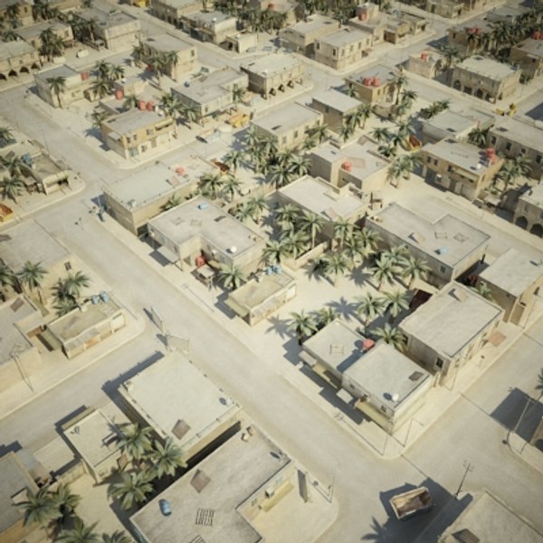 3d model large arab city street