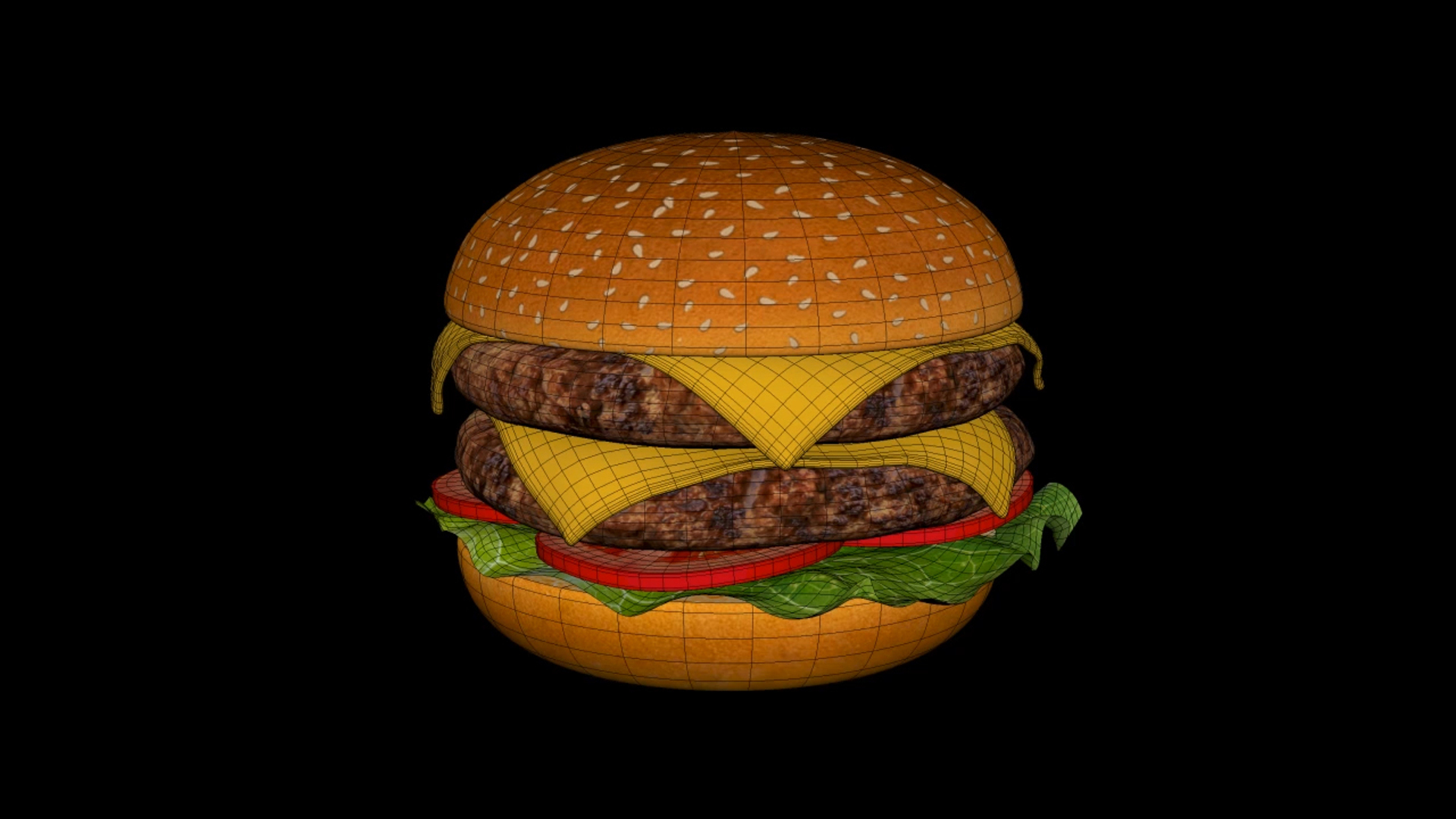 Double Cheeseburger 3D Model - TurboSquid 2080128