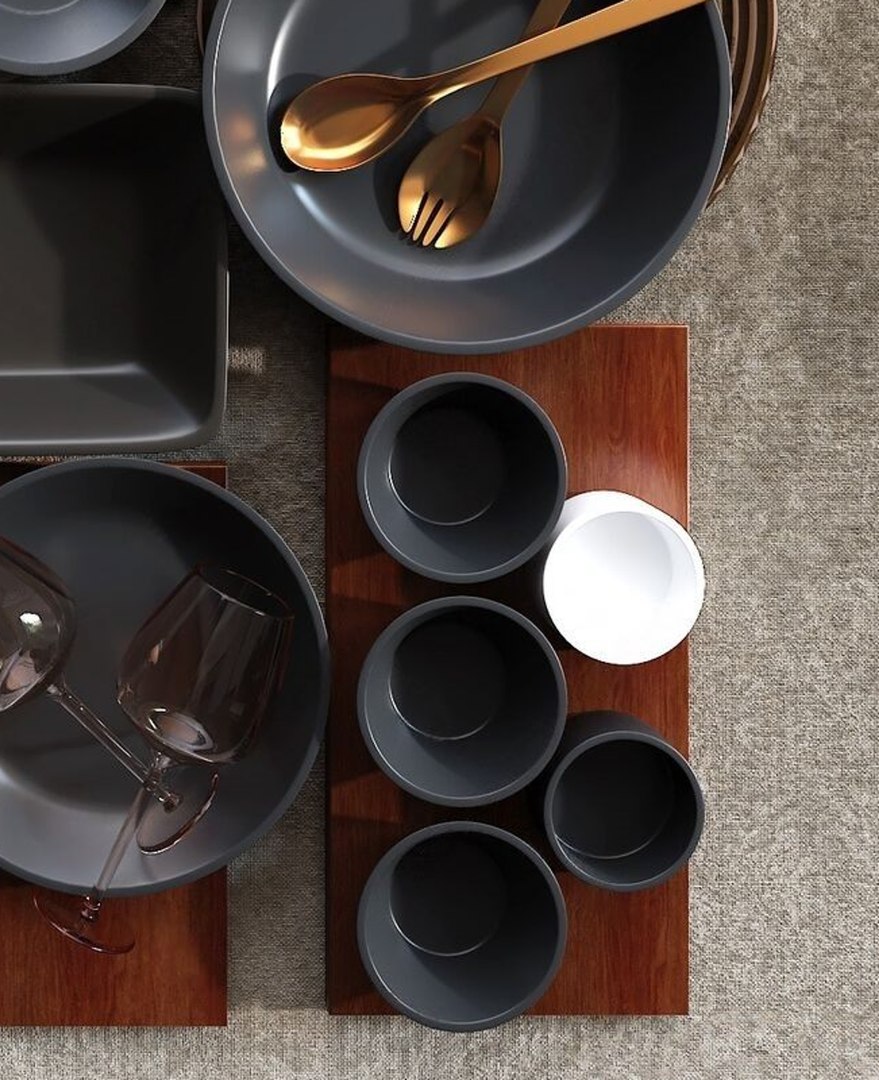 Modern tableware combination model 3D model - TurboSquid 2062651
