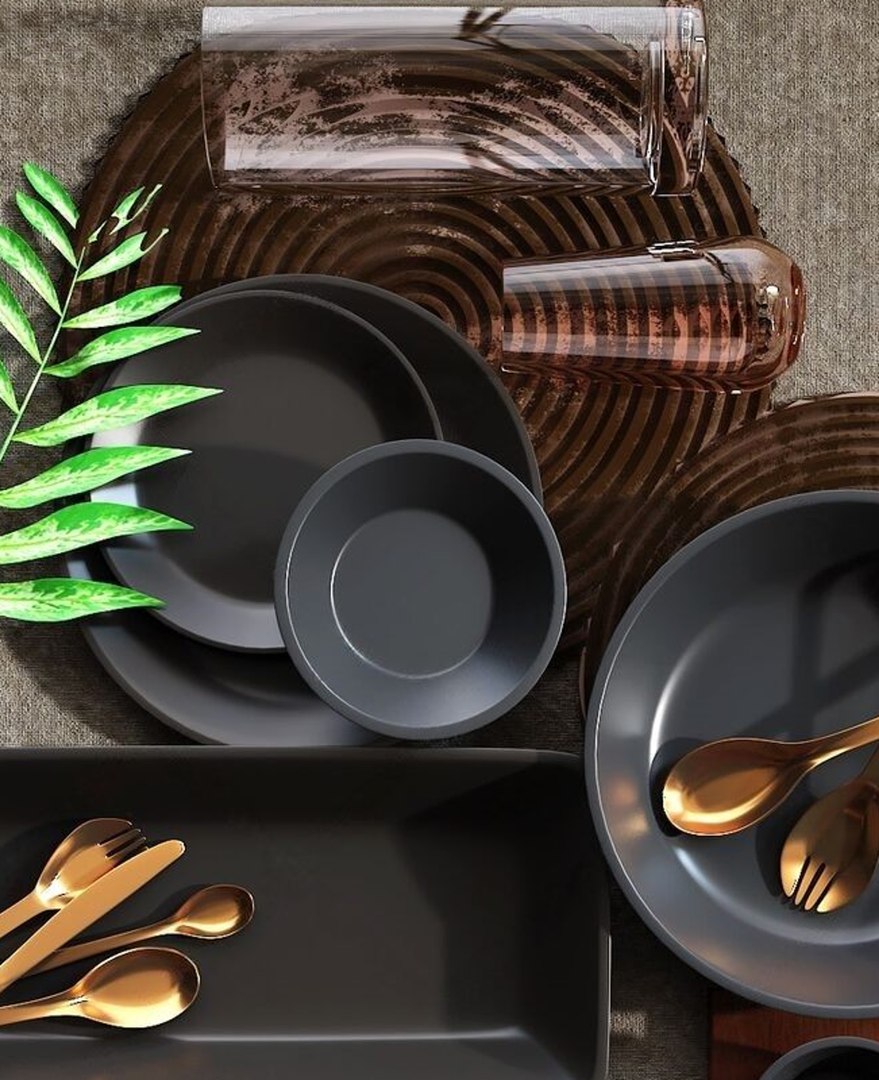 Modern tableware combination model 3D model - TurboSquid 2062651