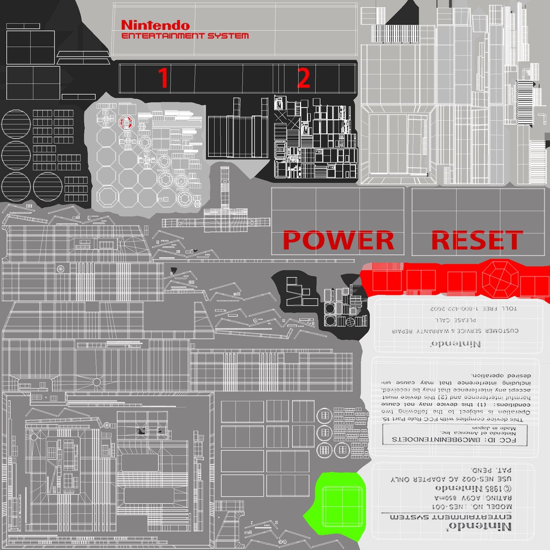 Nintendo Entertainment System Console model - TurboSquid 1957470