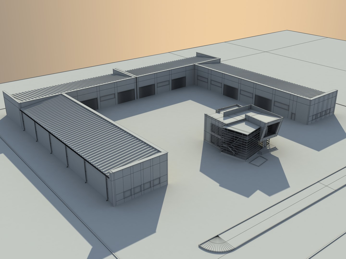 Logistics Center 3d Model