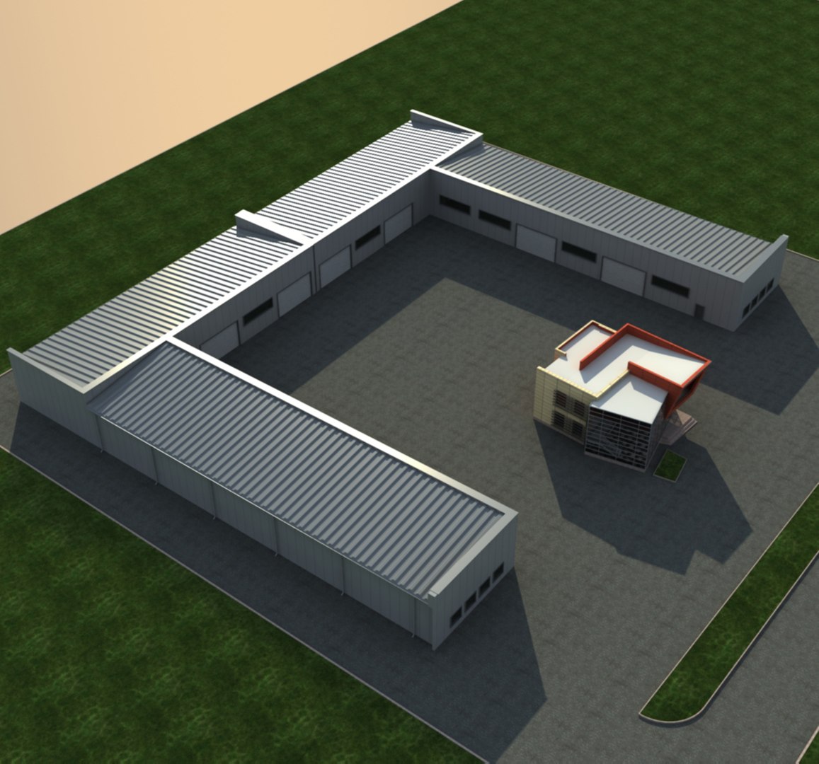 Logistics Center 3d Model